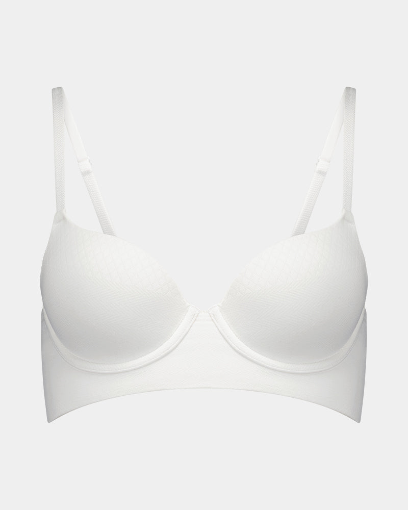 Bendon Play Contour Long Line Bra in White | Bendon Lingerie