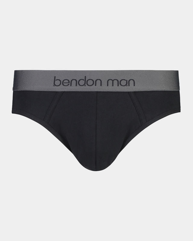 Bendon Man Cotton Low-Rise Mens Brief Black | Bendon Lingerie